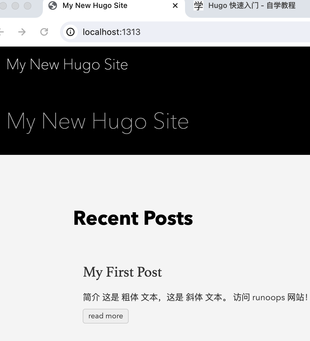 Hugo 快速入门 - 自学教程